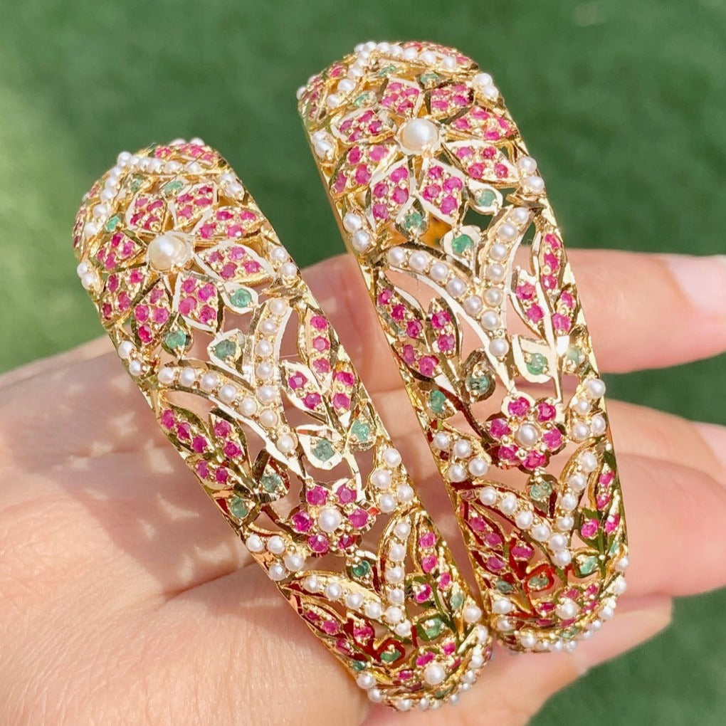 Shop Exquisite Ruby Emerald Bangles For Women Online