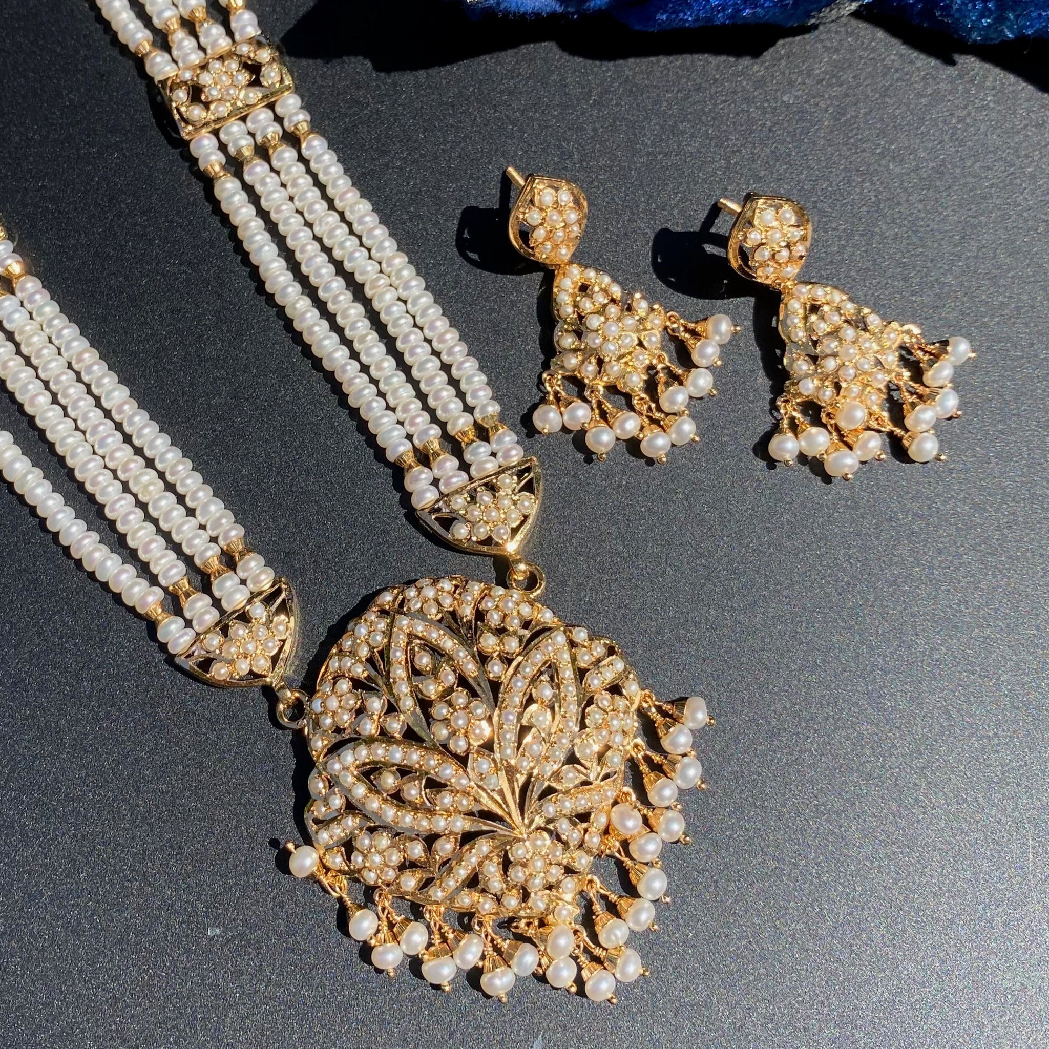 Authentic Pearl Rani Haar Set | Traditional Design | Gold Plated on Si