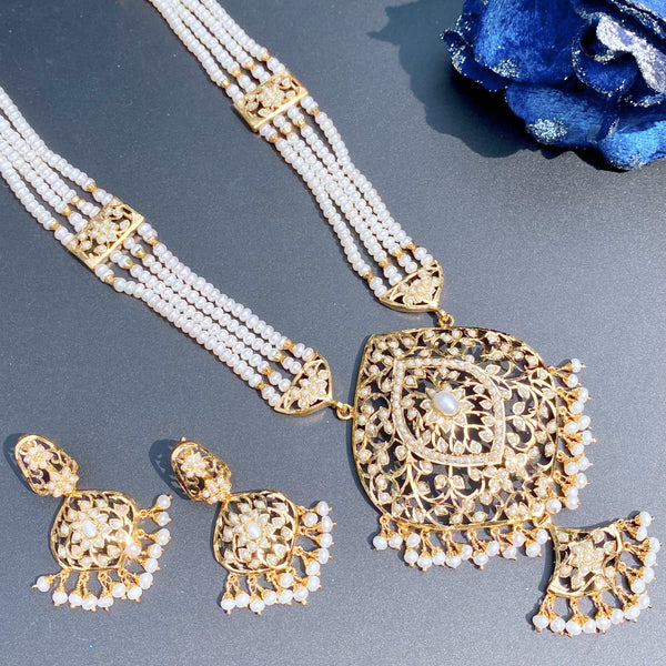 Pearl Rani Haar | 22k Gold & Gold Plated | Indian Pearl Jewelry